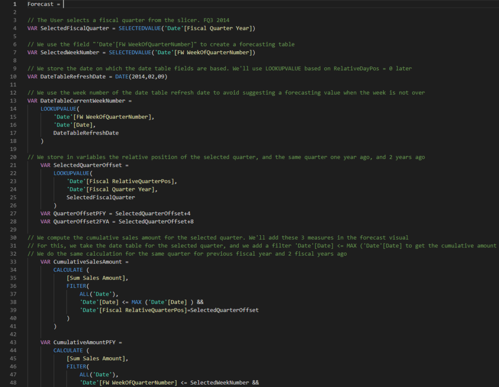 Forecasting Sales Run Rate with Power BI